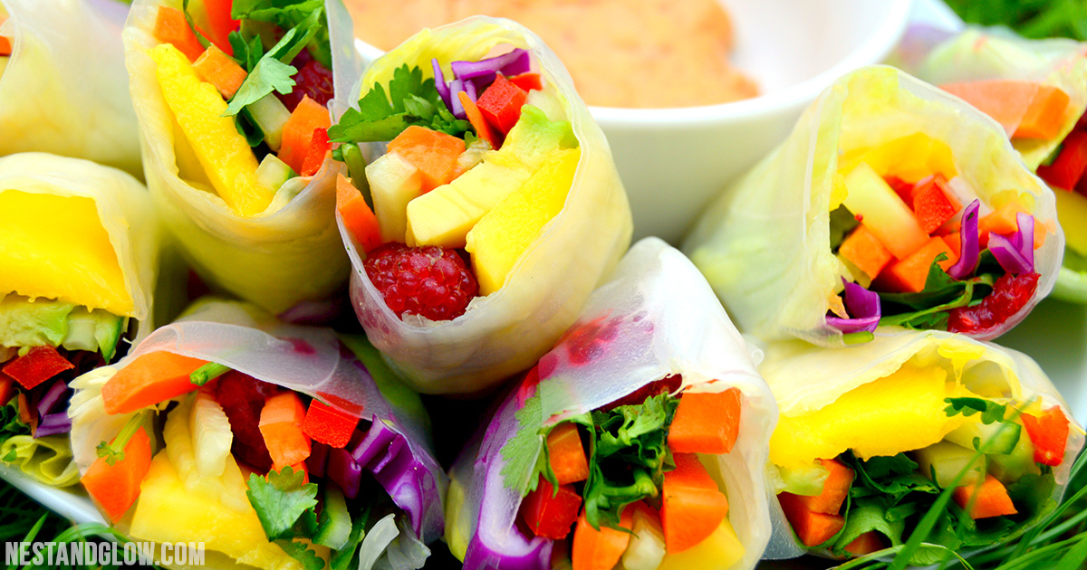 Summer Rolls with Zesty Sauce - Nest and Glow