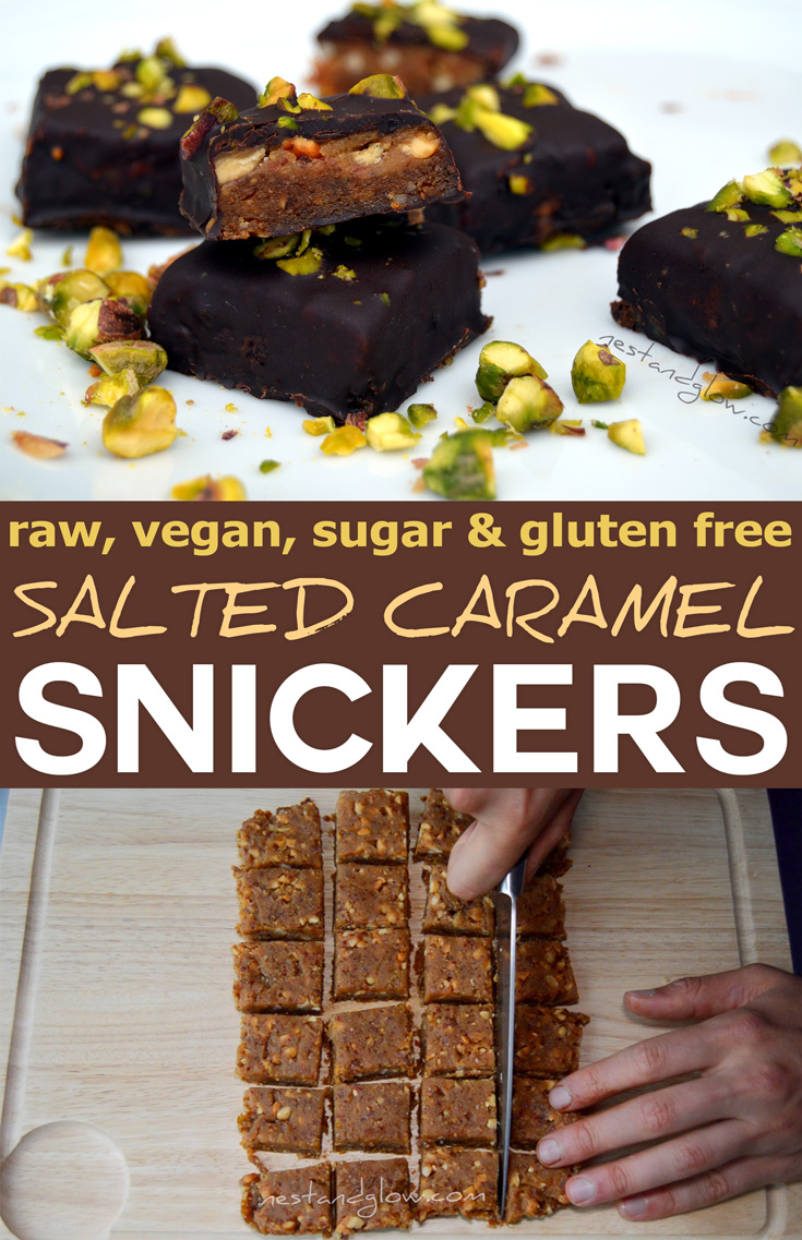 Salted Caramel Snickers Bars – Nest and Glow