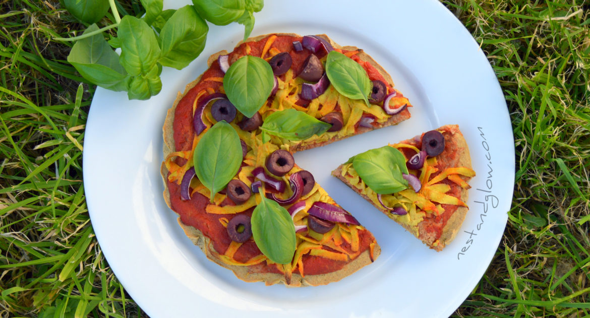 Gluten Free Quinoa Crust Pizza Recipe - Nest and Glow