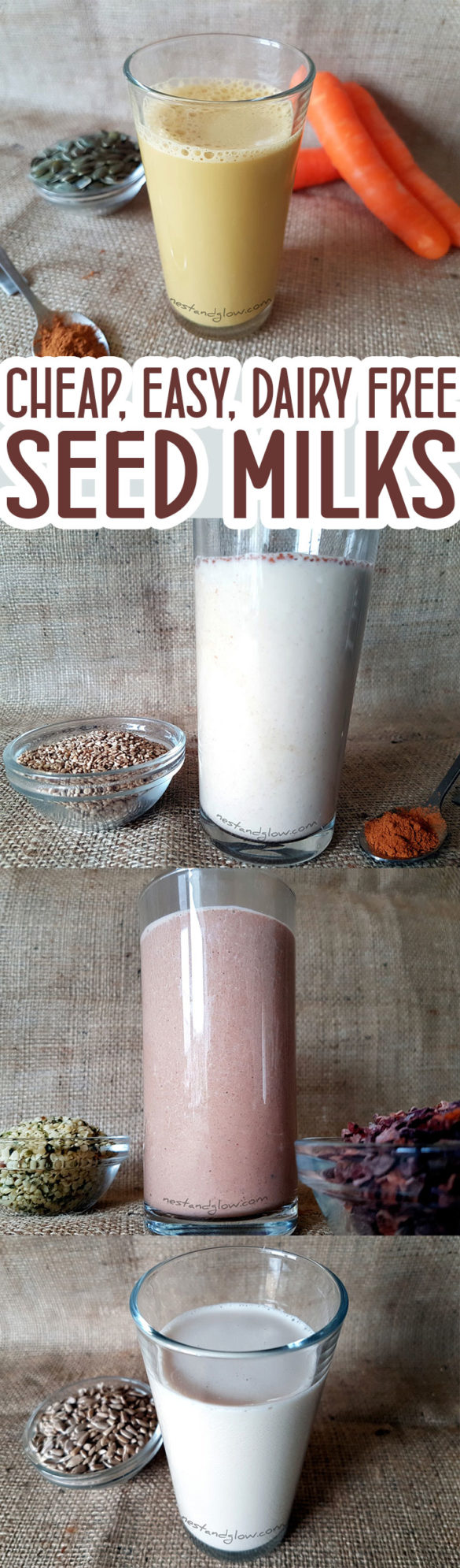 Seed Milk 4 Ways Recipes – Nest and Glow