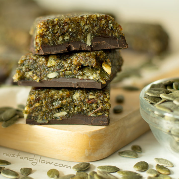 3 Ingredient Pumpkin Seed Chocolate Candy – Nest and Glow