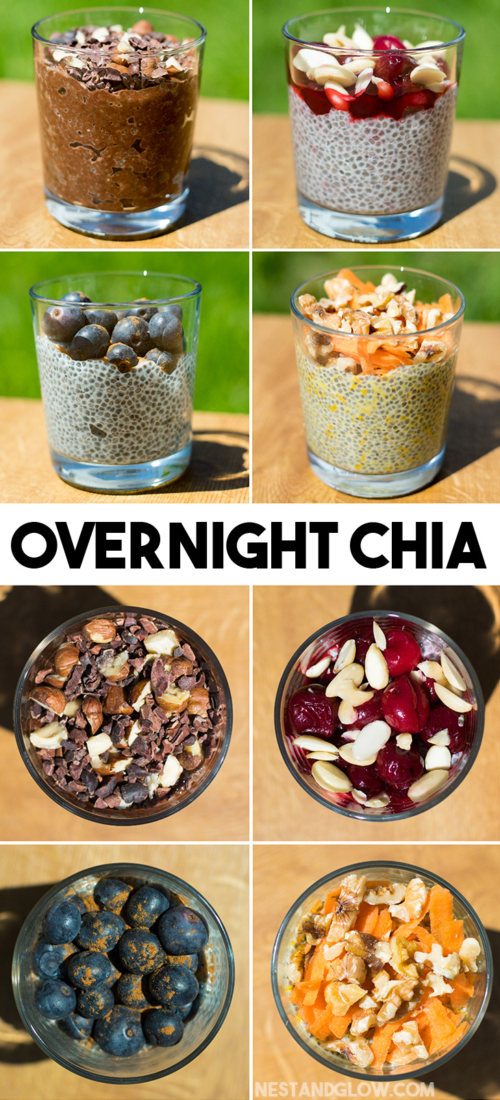 Overnight Chia Pudding 4 Ways – Nest and Glow