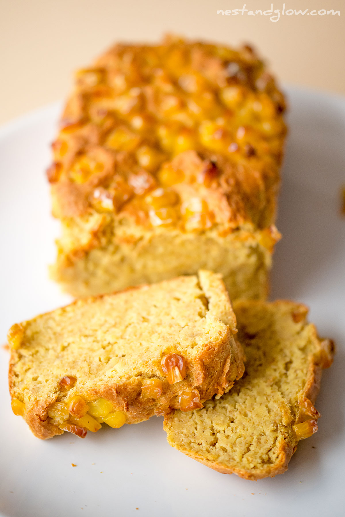 3-Ingredient Protein Corn Bread - Gluten Free & Vegan - Nest and Glow